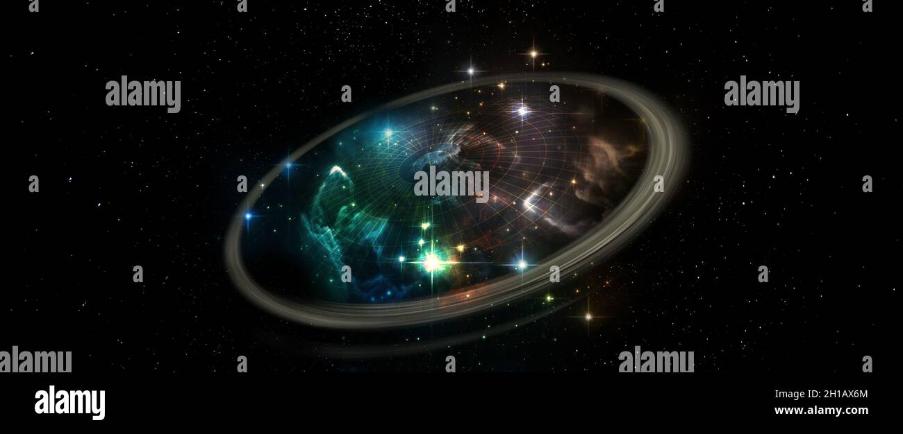 Artificial alien galaxy in space. Elements of this image furnished by ...