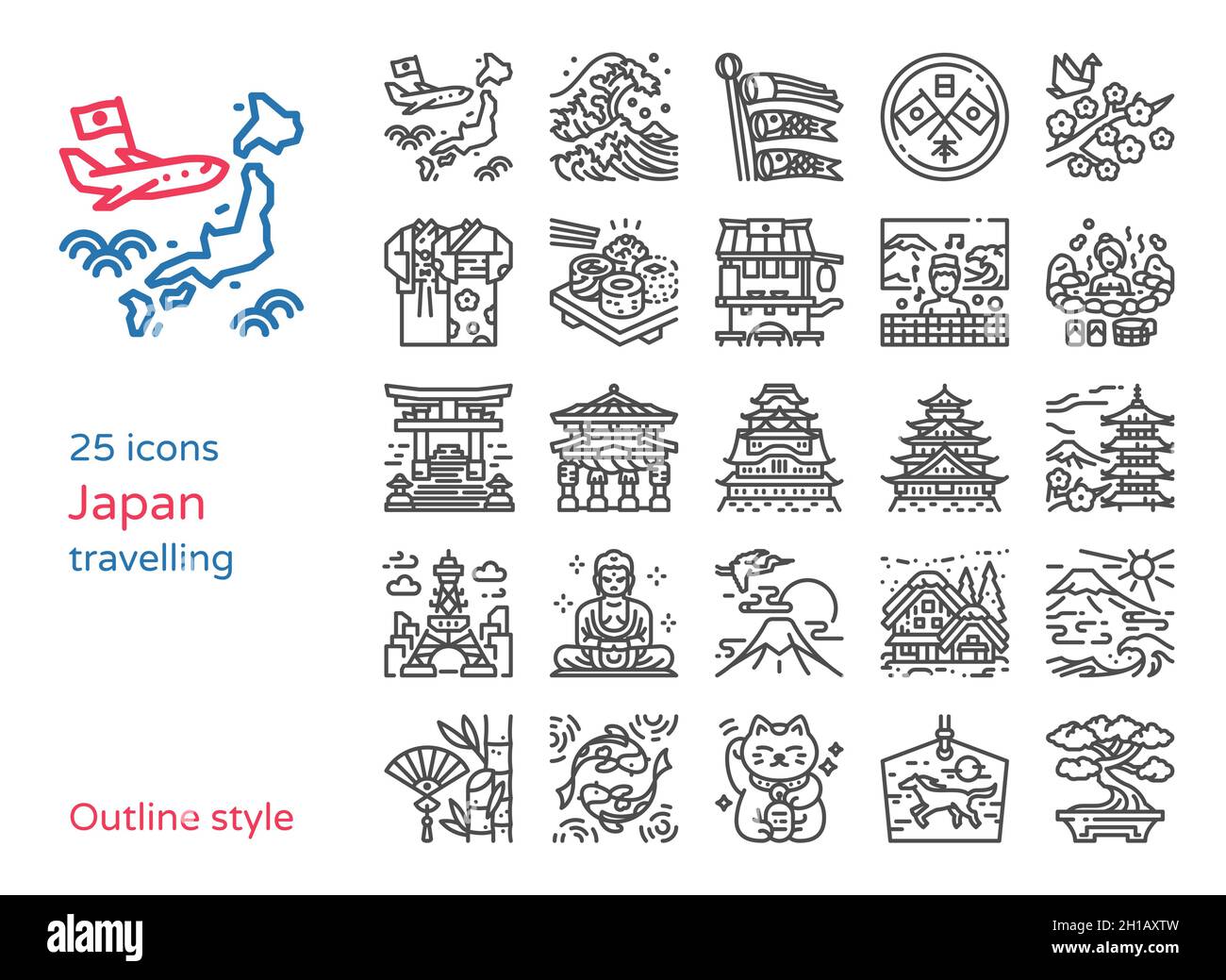 Religious travel japan Stock Vector Images - Alamy