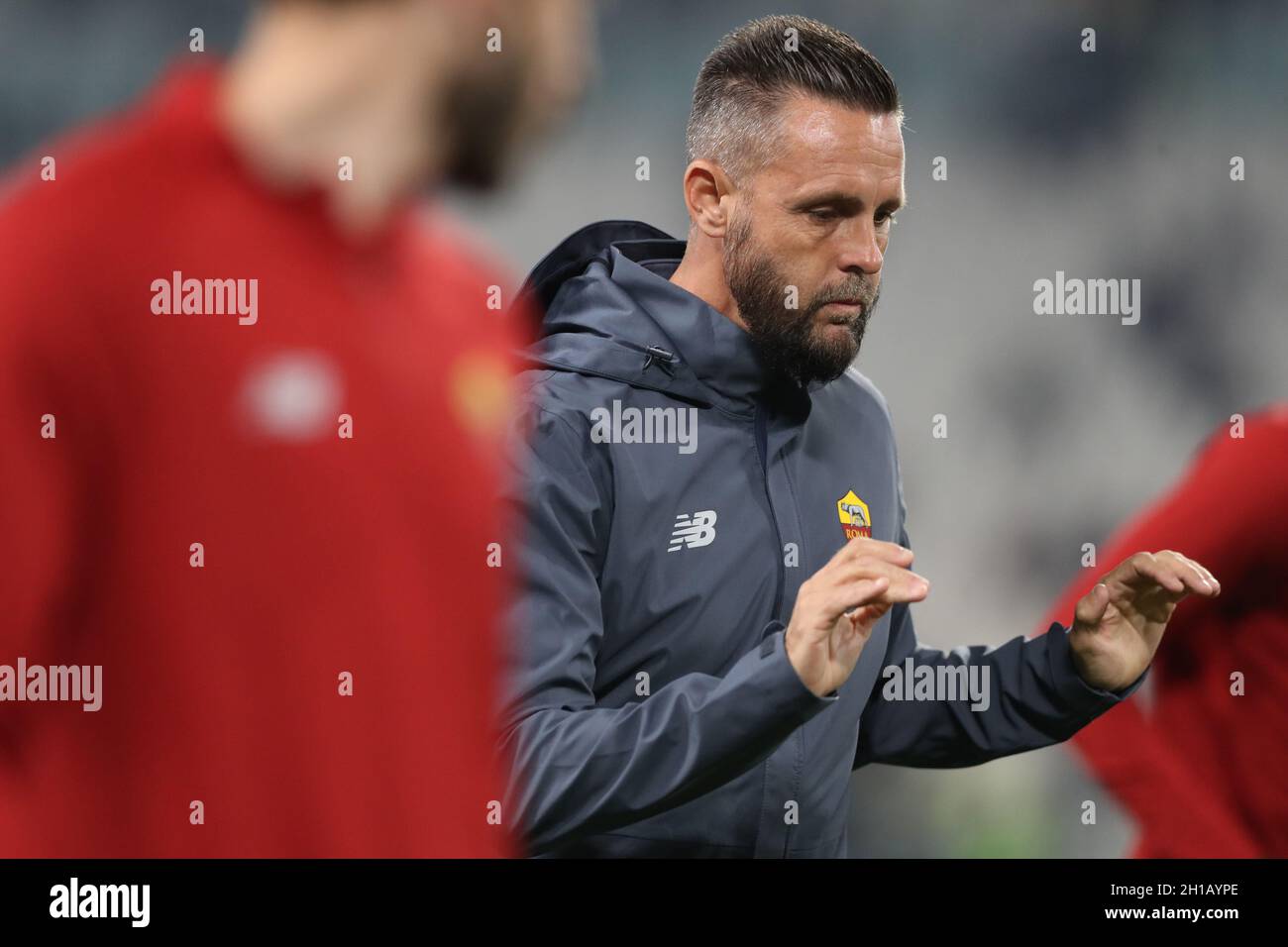 Turin, Italy. 17th Oct, 2021. Stefano Rapetti AS Roma Fitness coach put ...
