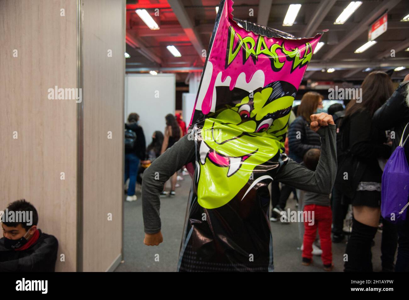 A fan of Colombia's candy Dracula Popsicle ice cream (Paleta Dracula ...