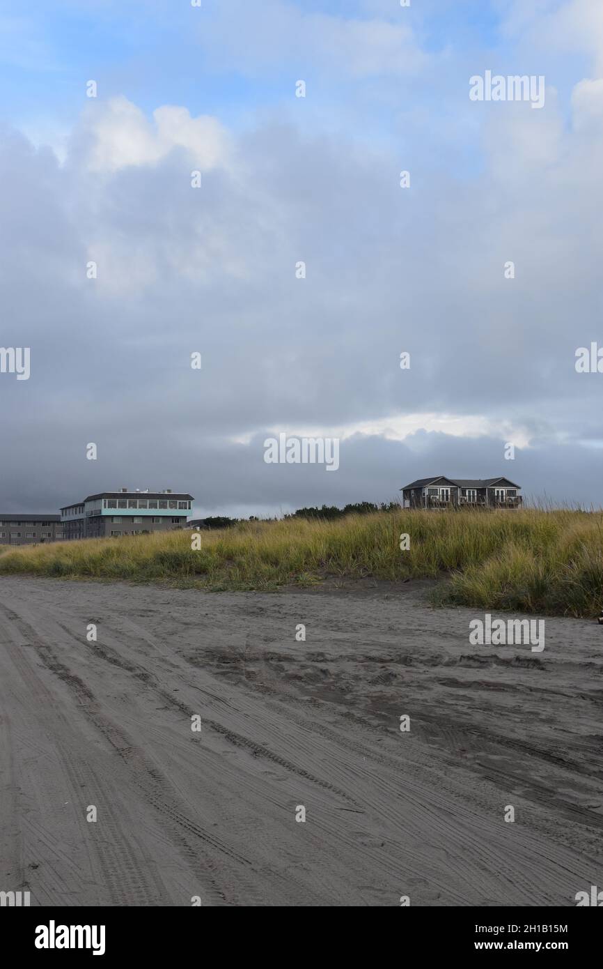 Exterior of the Adrift Hotel seen from Long Beach on the Long Beach ...