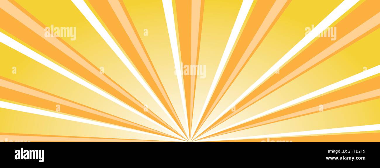 Abstract retro background with sun ray. Summer vector illustration for ...