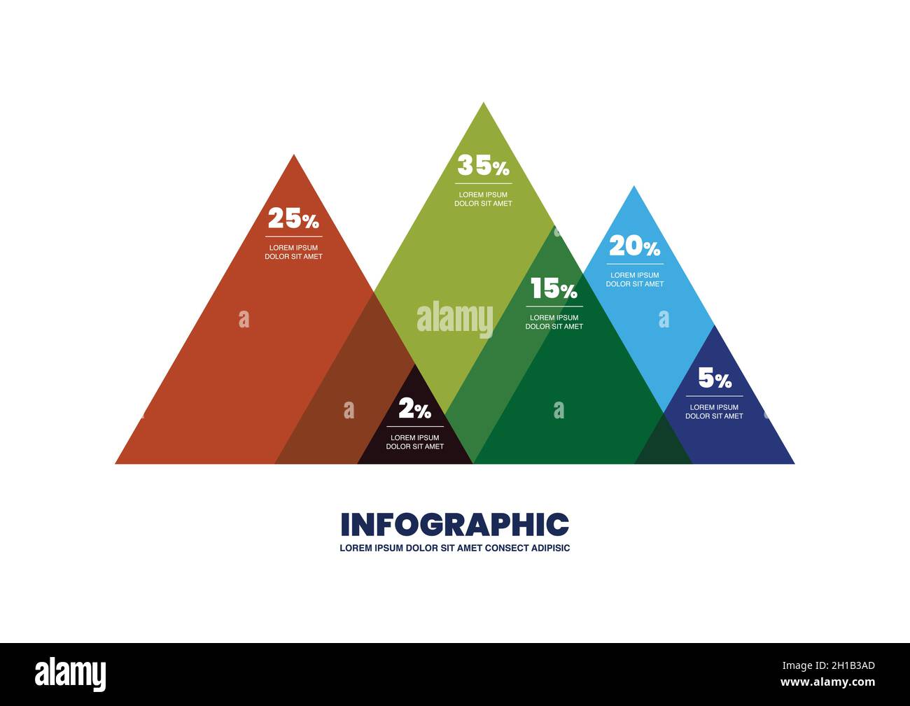 Triangle infographic percentage design. vector illustration Stock ...
