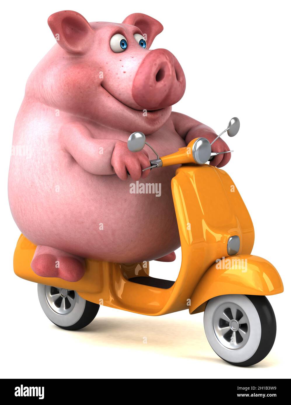 Fun pig - 3D Illustration Stock Photo - Alamy