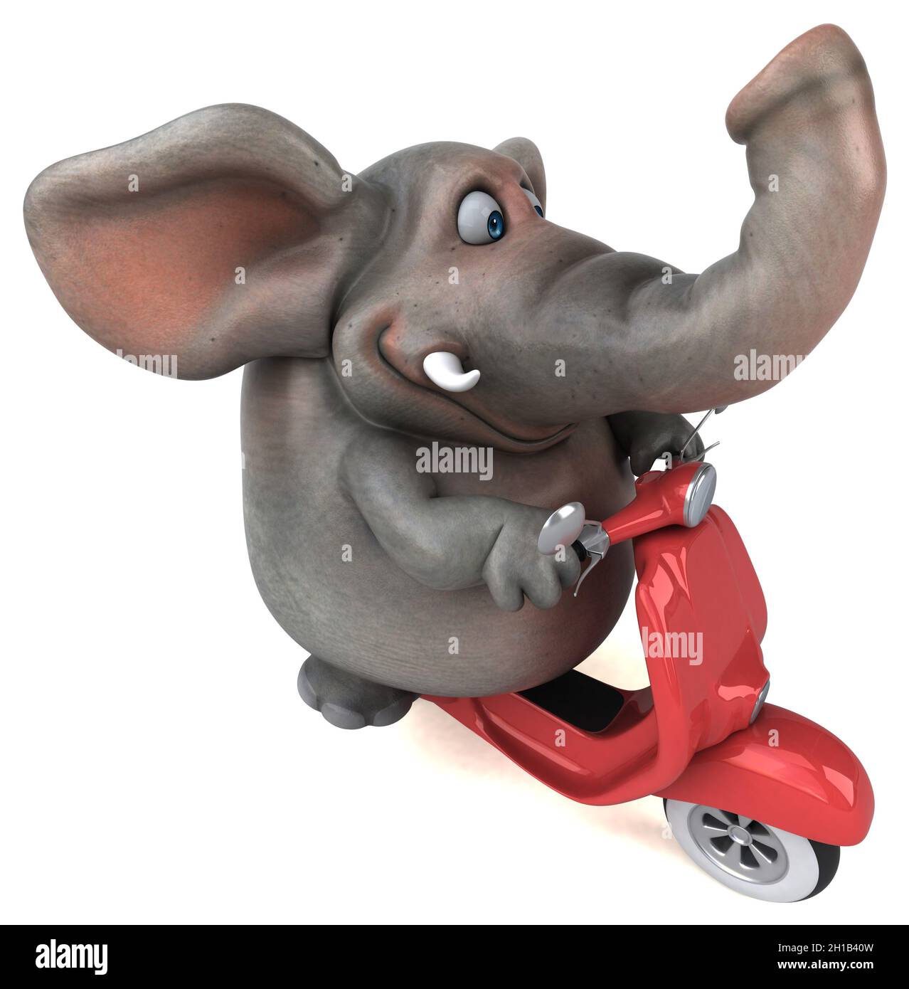 Fun elephant - 3D Illustration Stock Photo - Alamy