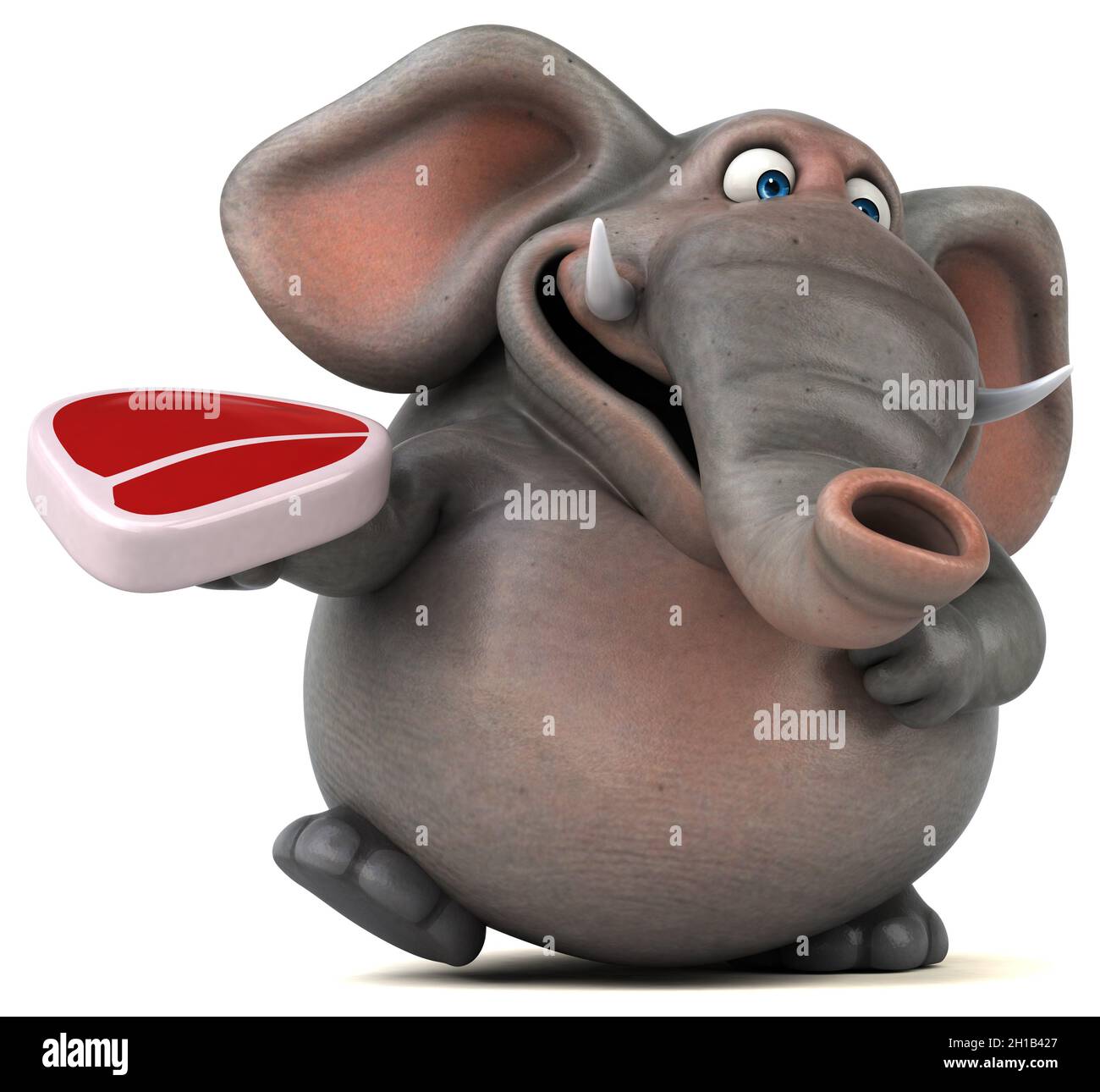 Fun elephant - 3D Illustration Stock Photo - Alamy