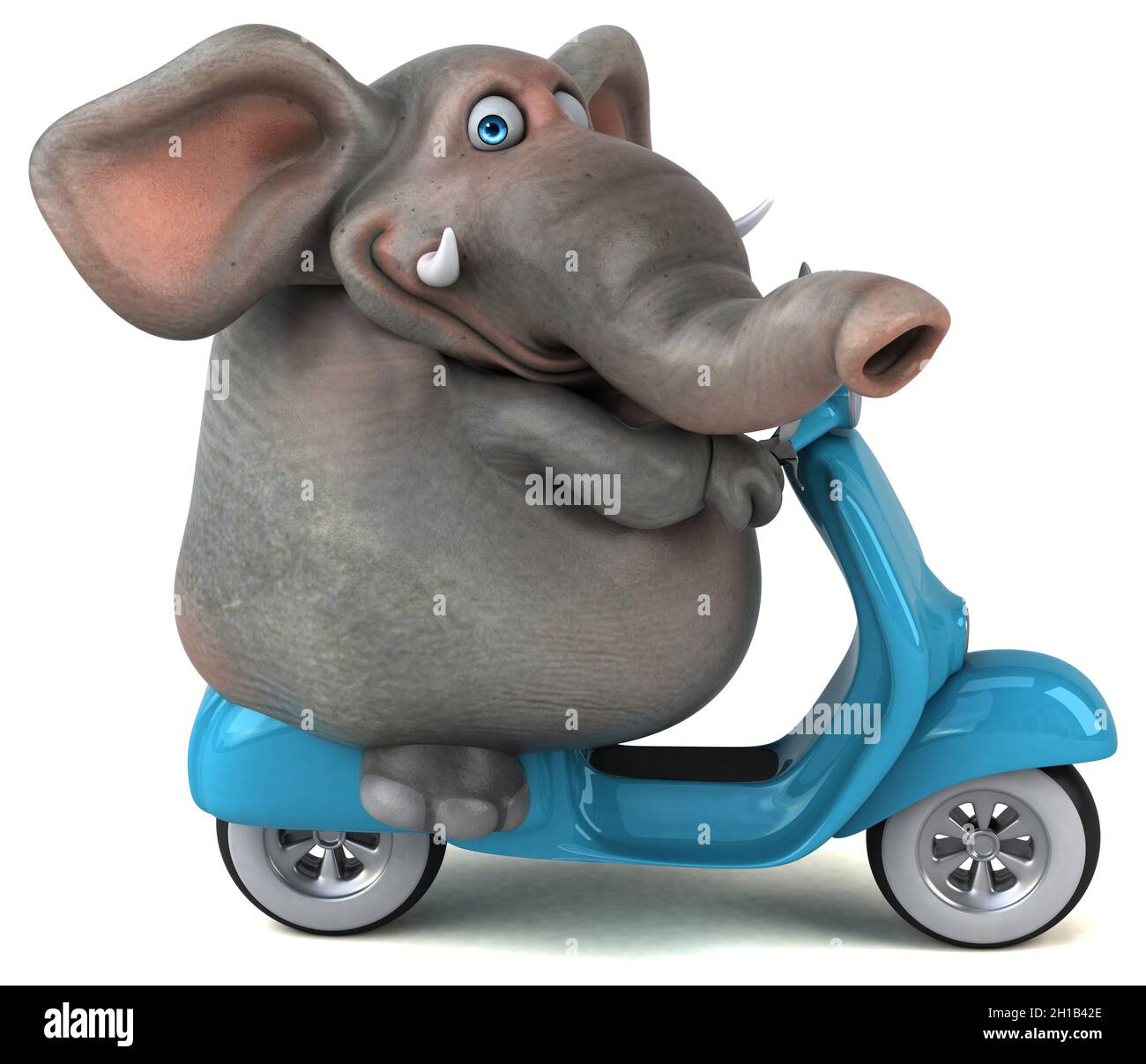 Fun elephant - 3D Illustration Stock Photo - Alamy