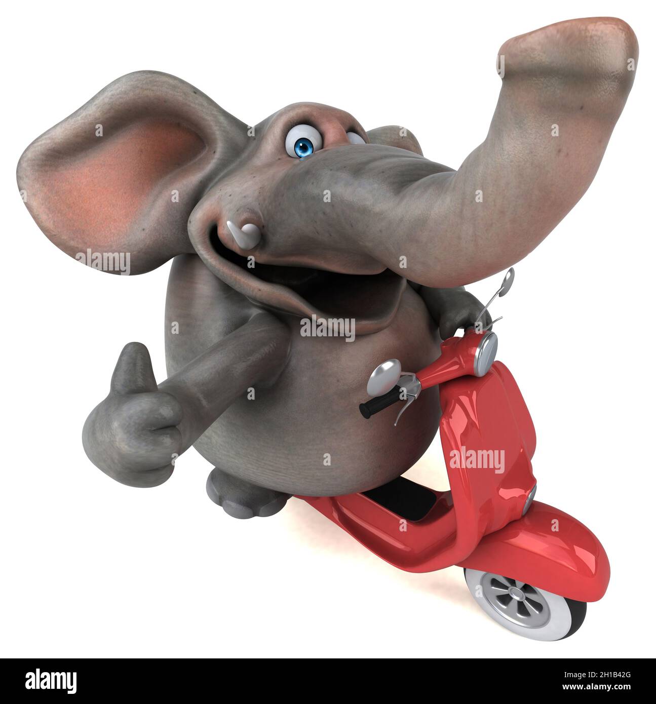 Fun elephant - 3D Illustration Stock Photo - Alamy