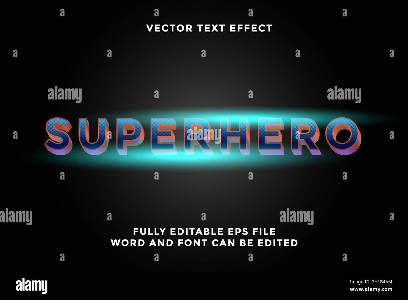 editable superhero vector text effect Stock Vector Image & Art - Alamy