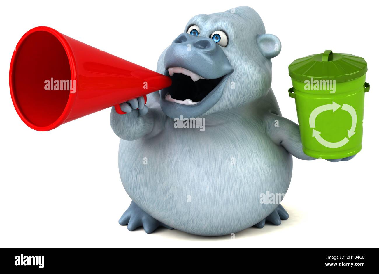 Fun yeti - 3D Animation Stock Photo - Alamy