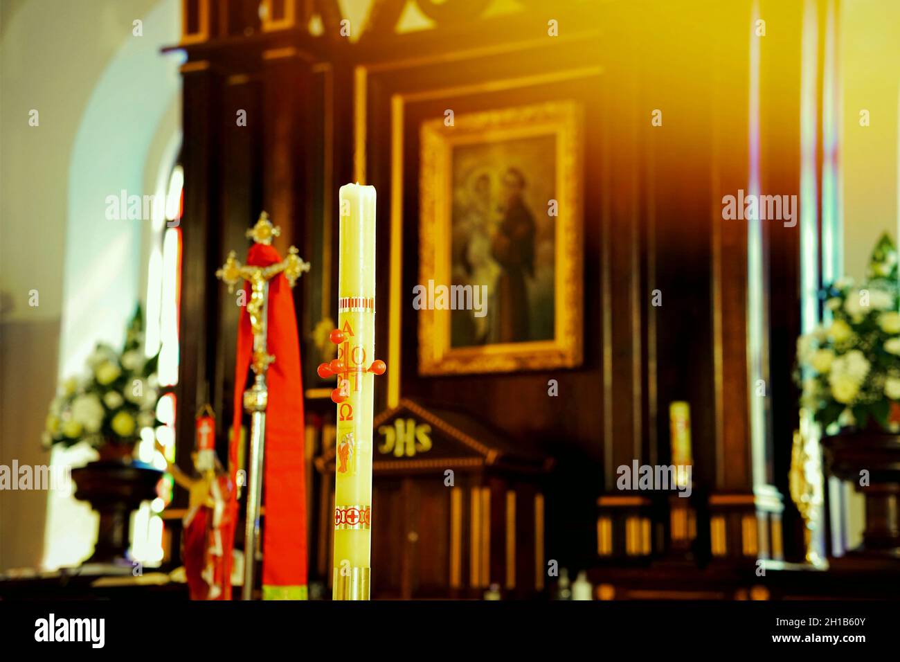 Altar In The Polish Church Stock Photo - Alamy