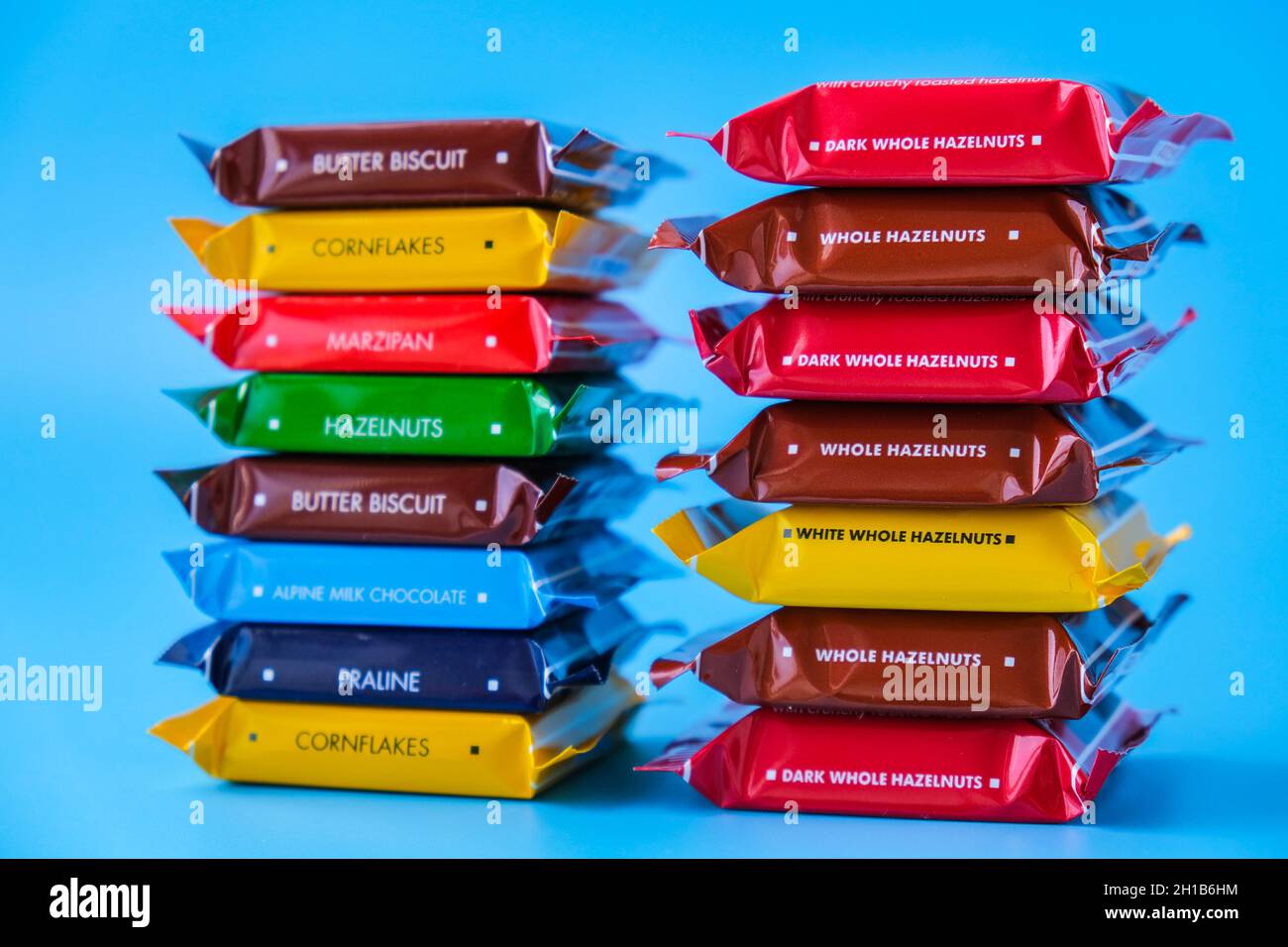 Kiev Ukraine - October 2021 chocolate Ritter Sport mini bars. German ...