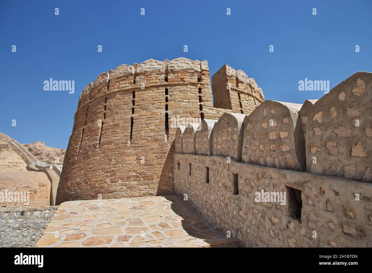 Ranikot Fort, Great Wall of Sindh, vinatge ruins in Pakistan Stock ...
