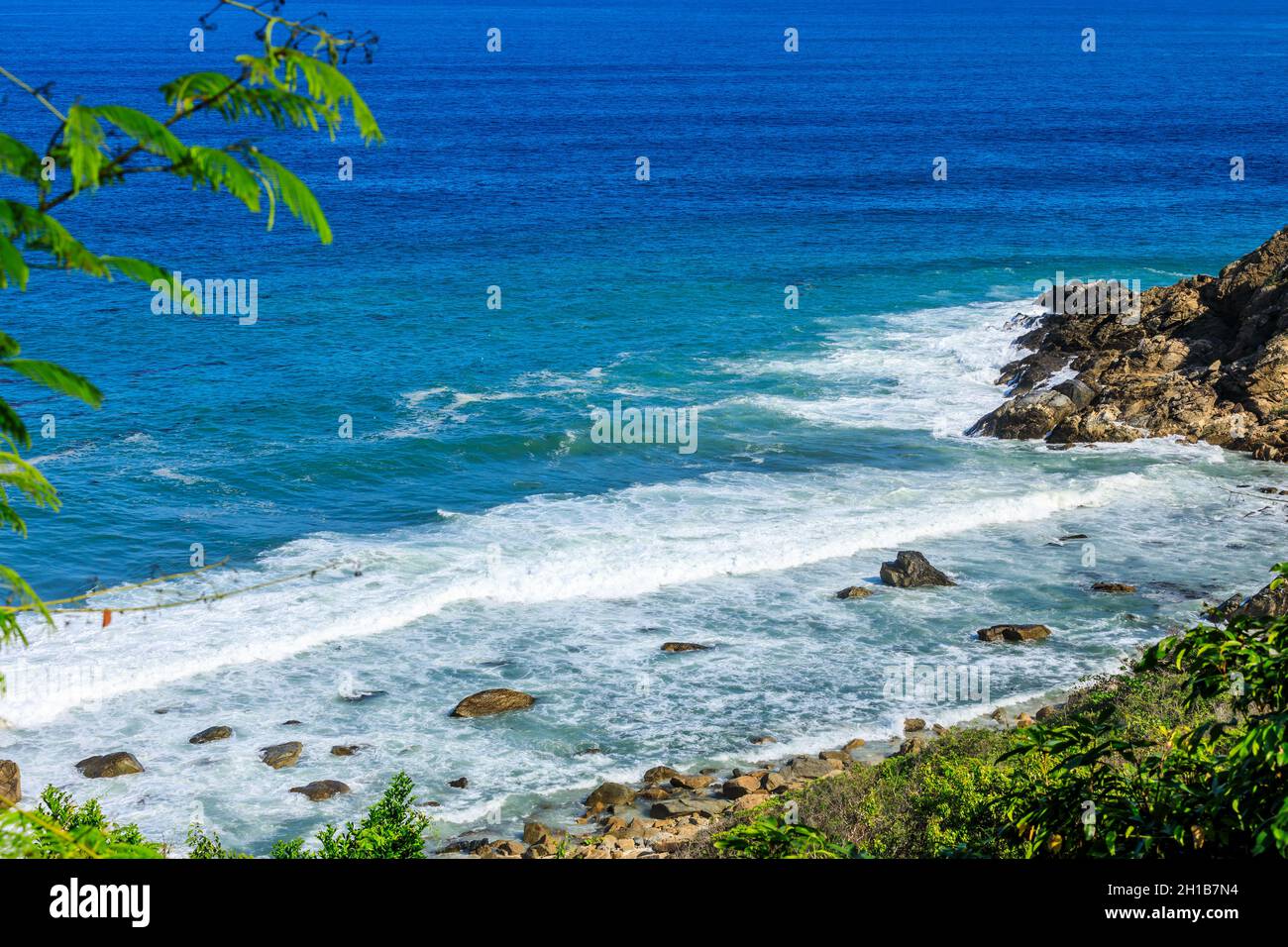 Beautiful blue sea natural scenery Stock Photo - Alamy
