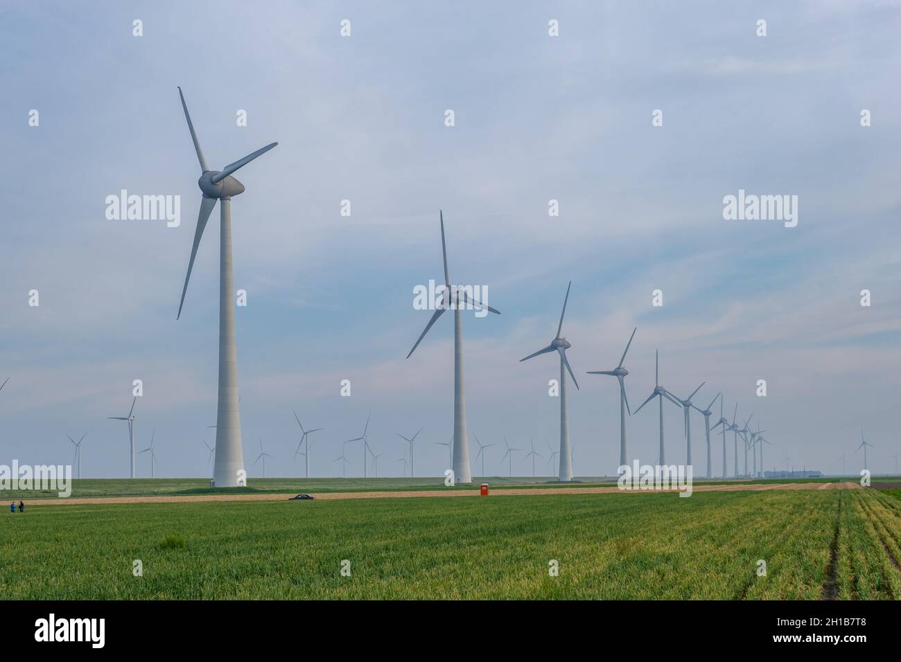 Windmills for electric power production Netherlands Flevoland, Wind ...