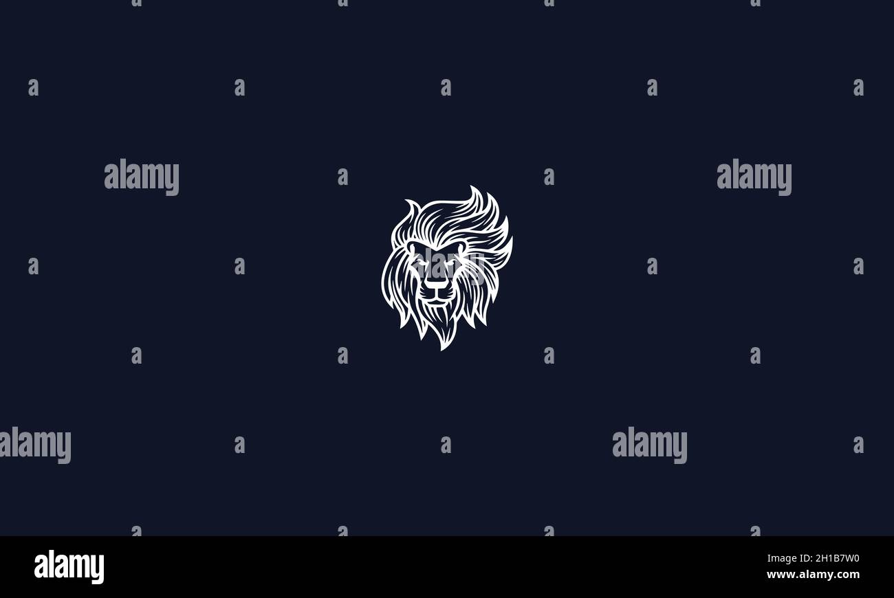 LION LOGO DESIGN WITH NEGATIVE SPACE EFFECT FOR ILLUSTRATION USE Stock ...