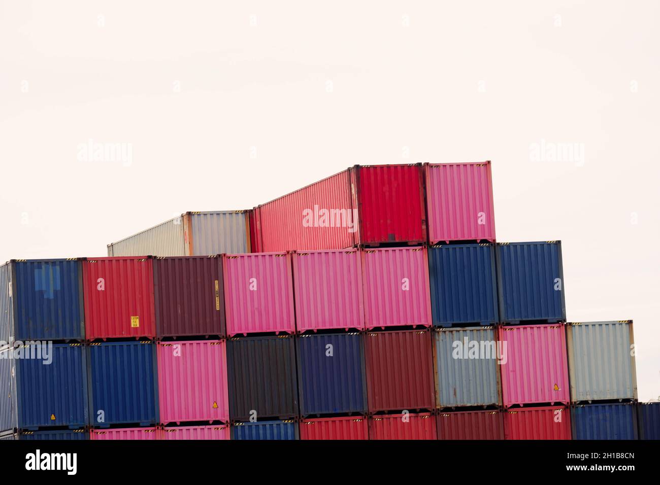 Industrial containers from cargo ships for import and export Stock ...
