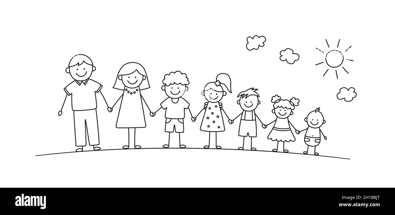 Family members Cut Out Stock Images & Pictures - Alamy