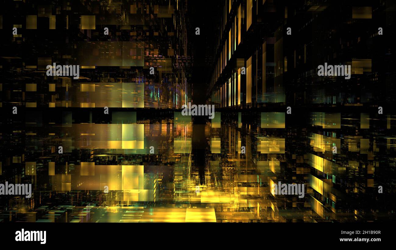 Cyberspace matrix parallel world, another reality digital world ...