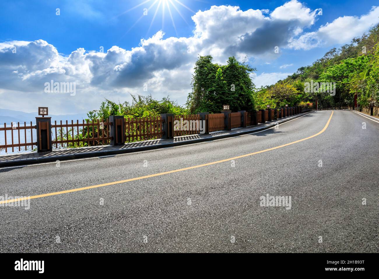 Seascape tropical island mountain road hi-res stock photography and ...
