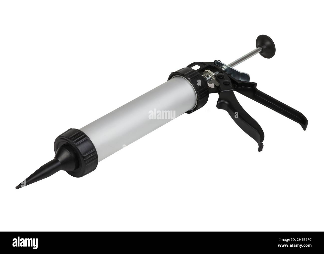 Closed type mechanical silicone sealant gun isolated on white ...