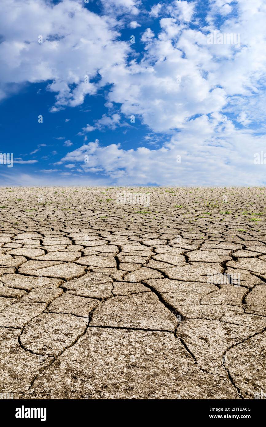 Dry cracked land landscape,drought concept Stock Photo - Alamy