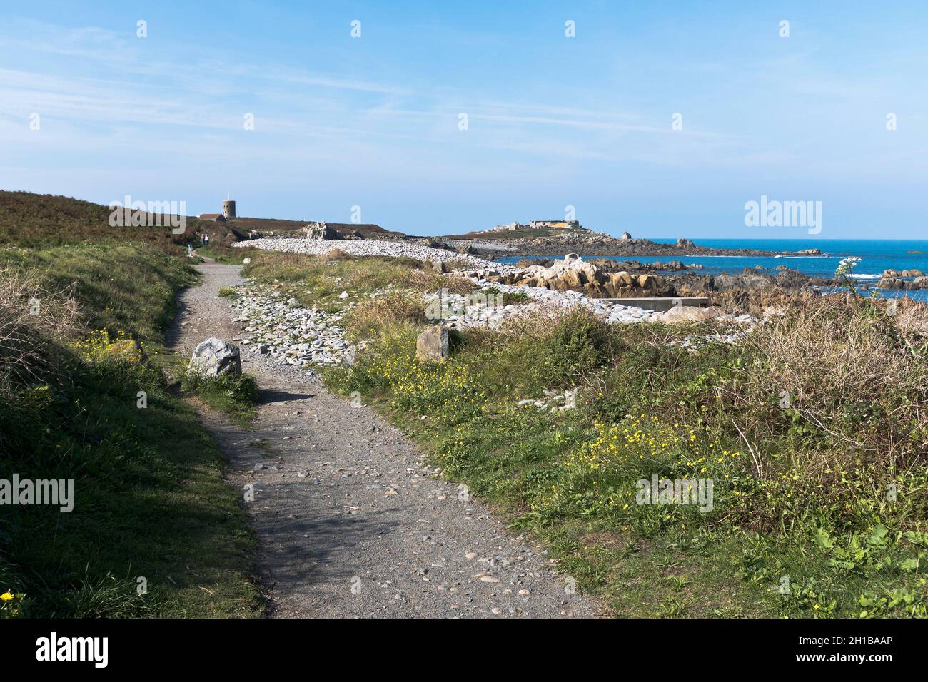 dh Footpath VALE GUERNSEY North coast path trail Stock Photo - Alamy