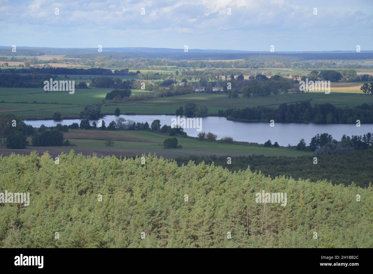 The Havel River seen from the Götzer Berg observation tower in ...