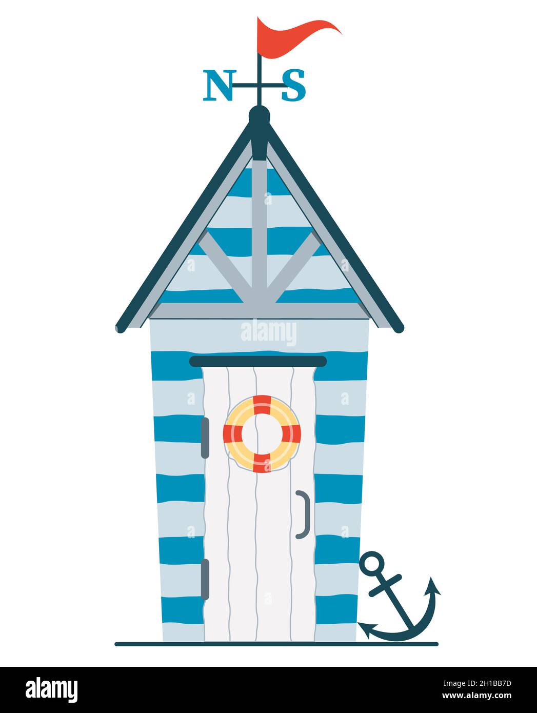 Beach Hut Illustration