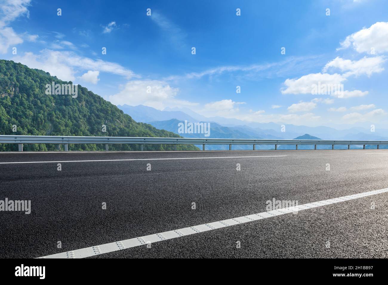 Asphalt highway and mountain landscape,road pavement background Stock ...