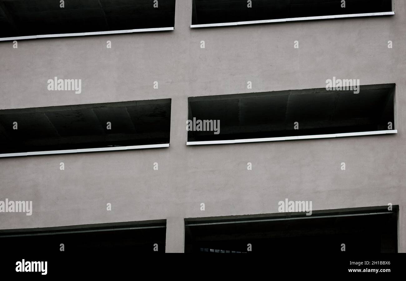 public parking. multi level garage facade Stock Photo - Alamy