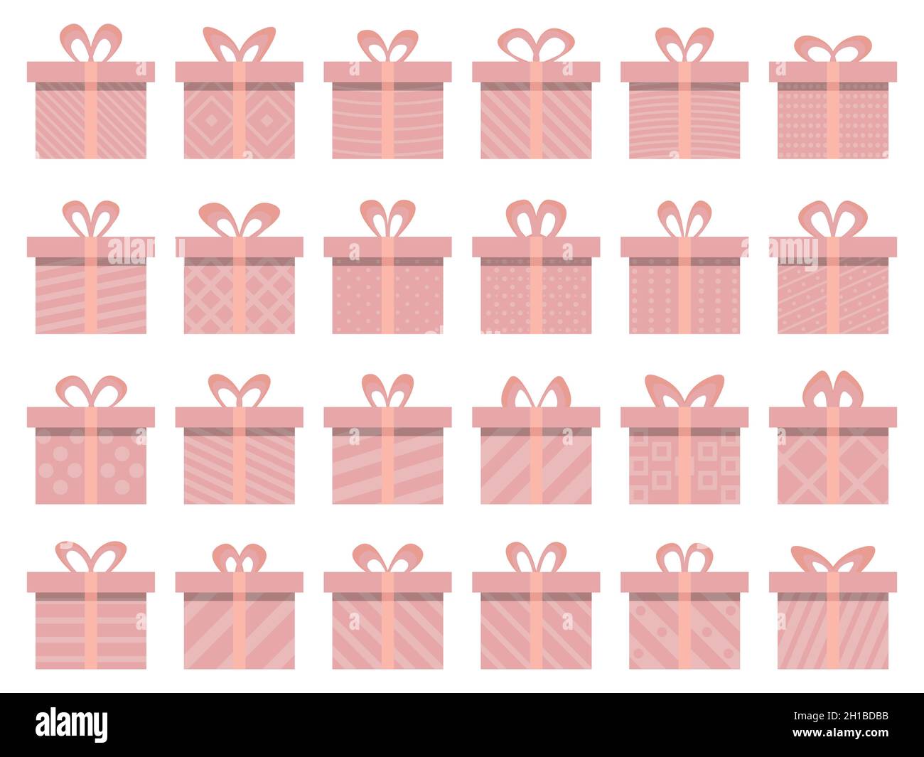Gift boxes icons set isolated on white background. Silhouettes of the ...
