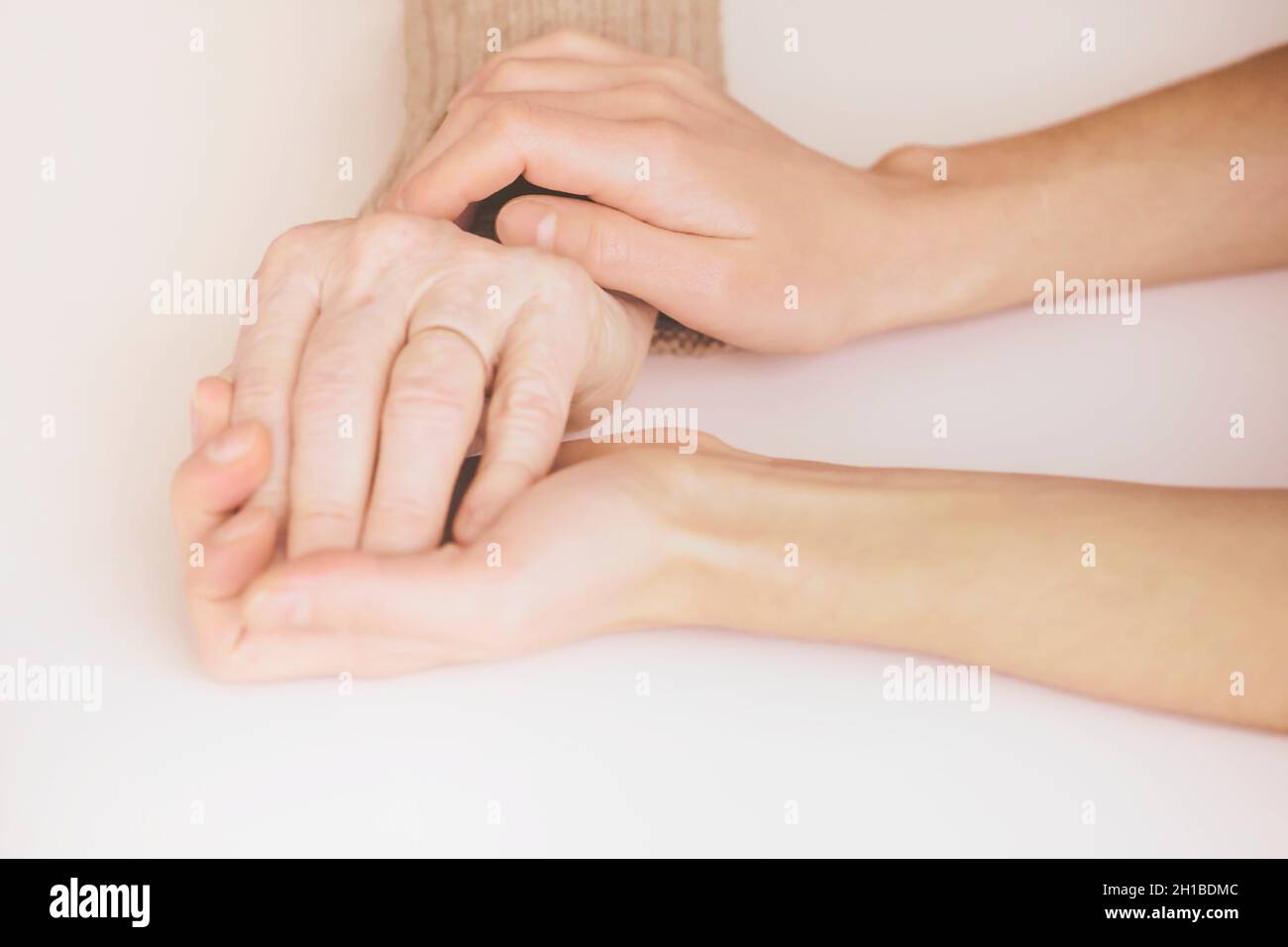 Handshake, caring, trust, treatment and support Stock Photo - Alamy