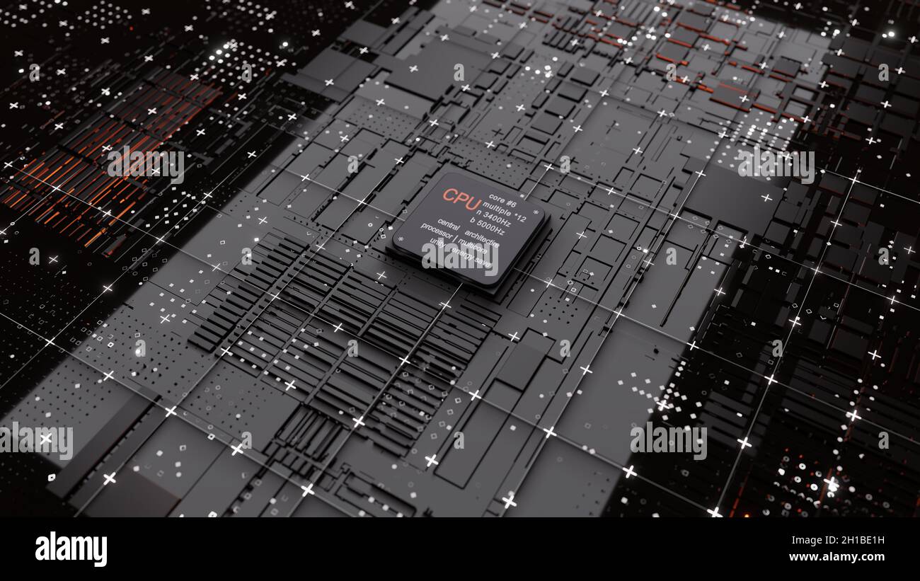 Central Computer Processors CPU concept. 3d rendering Stock Photo - Alamy