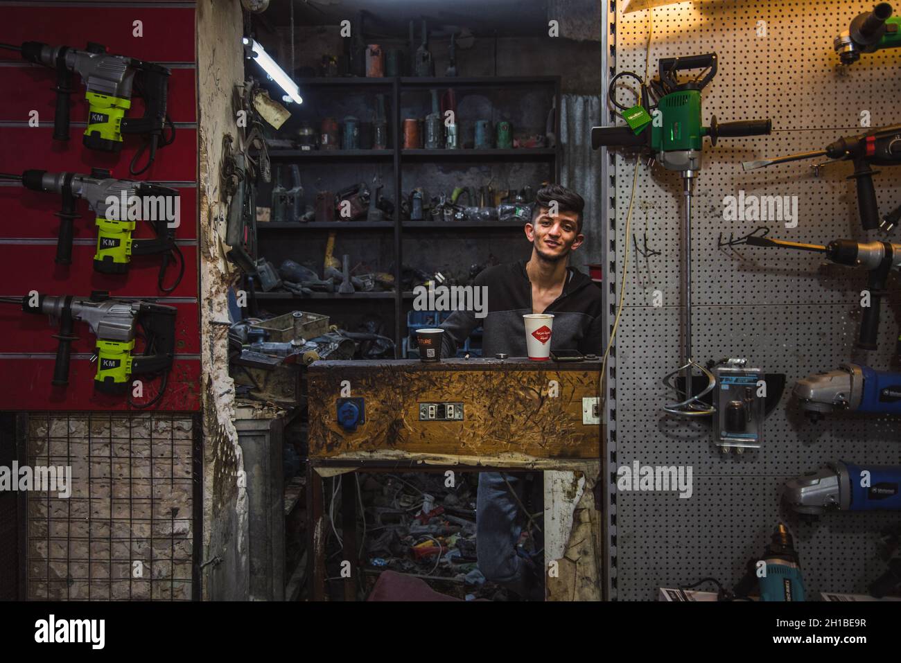 Amman, Jordan - October 06 2021: Downtown market in the Capital Amman ...