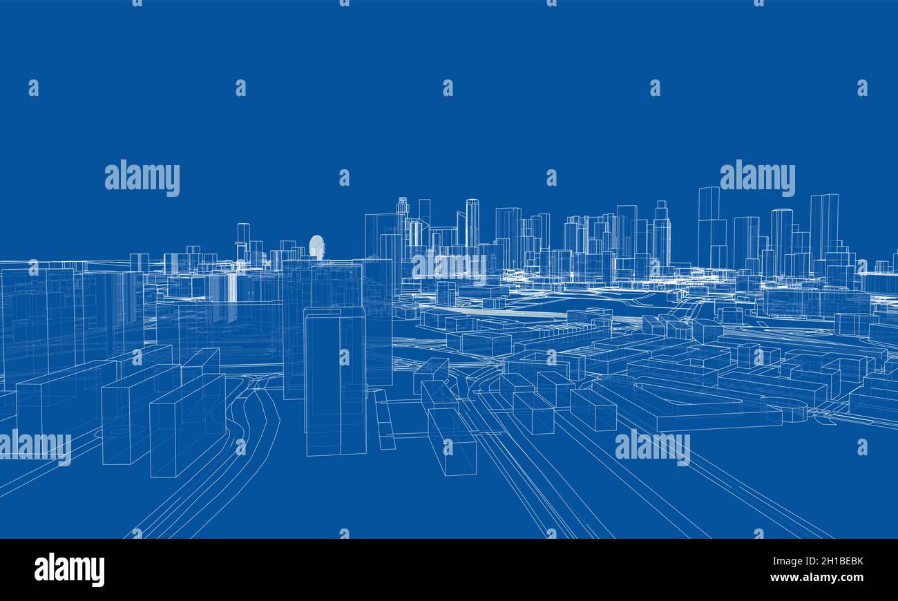 City view. Buildings and streets. Vector Stock Vector Image & Art - Alamy