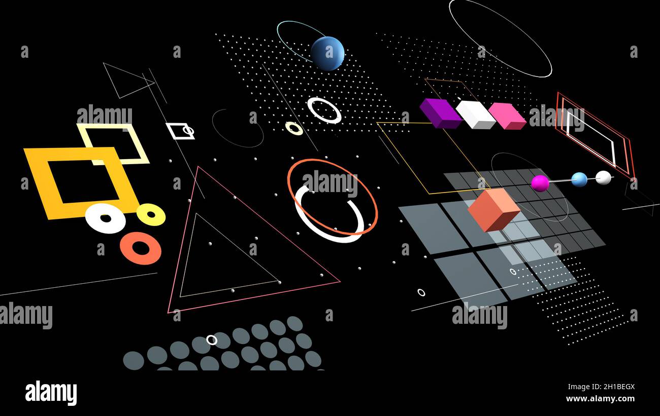 Geometric shapes computer hi-res stock photography and images - Alamy