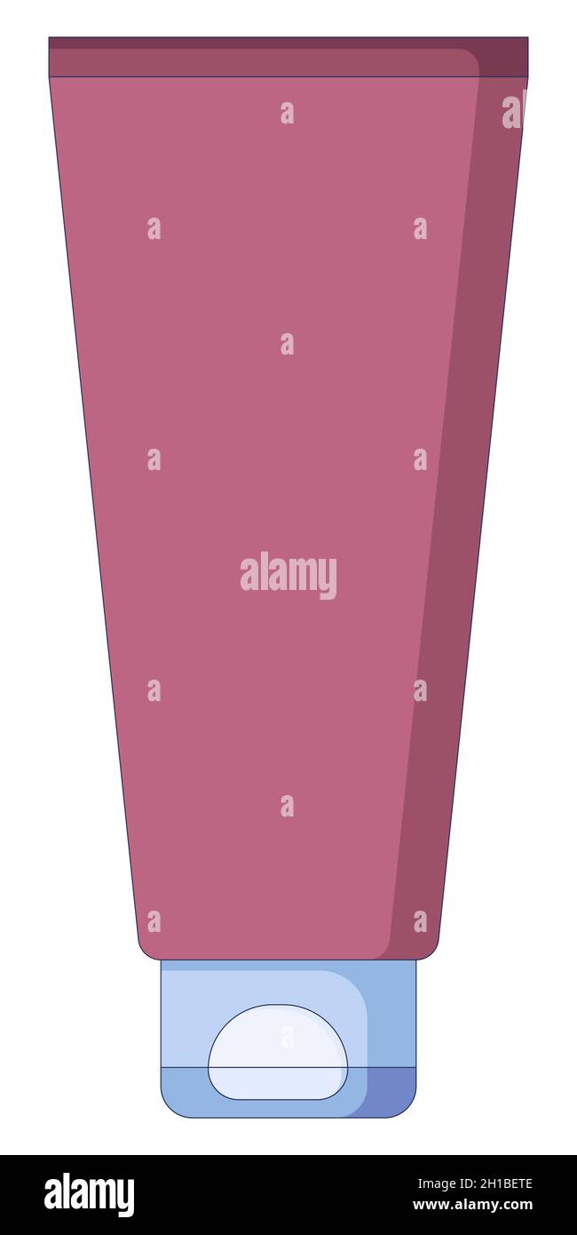 Vector illustration of cream tube in a flat style isolated on a white ...