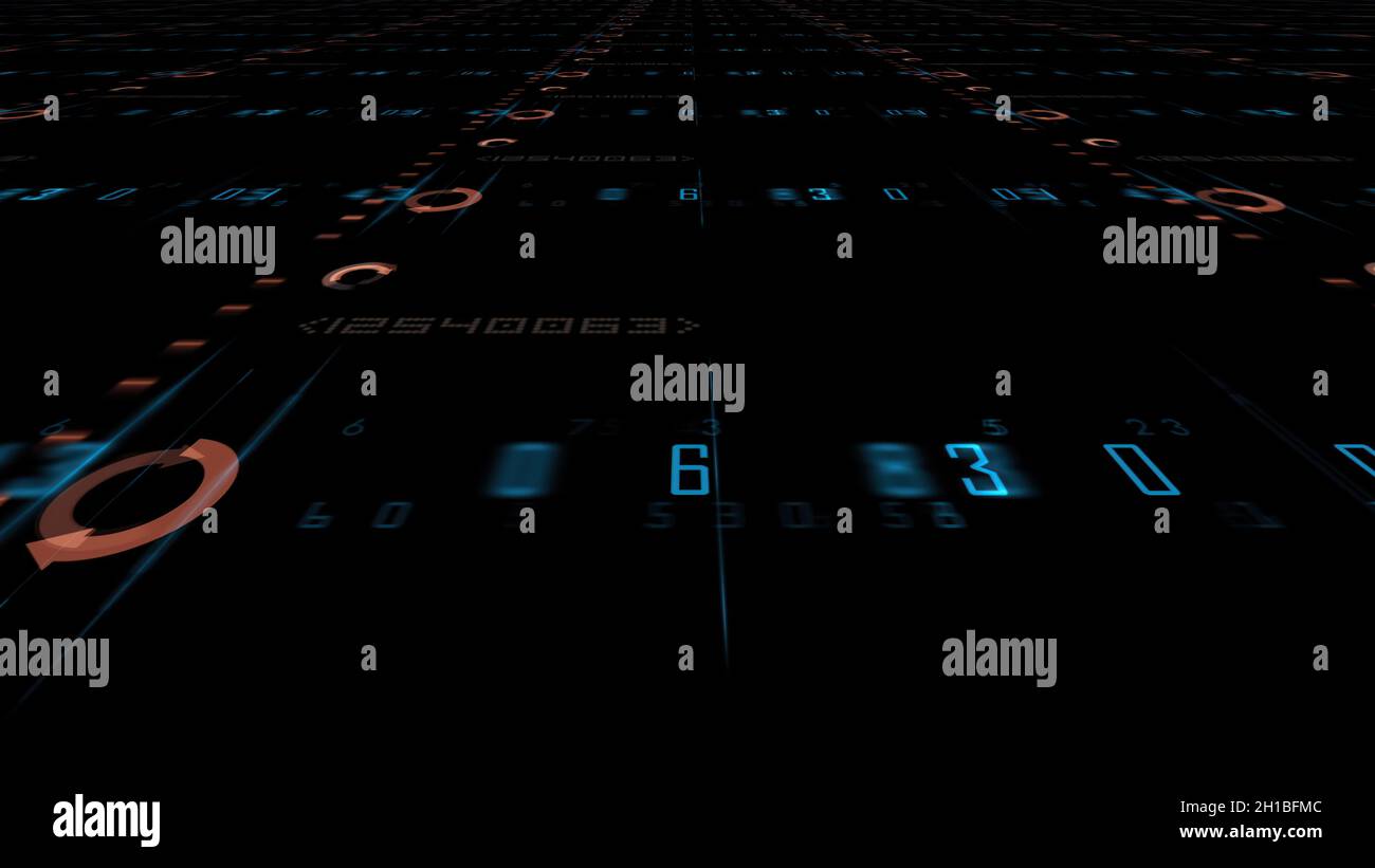3d illustration - Futuristic technological interface - HUD Stock Photo ...