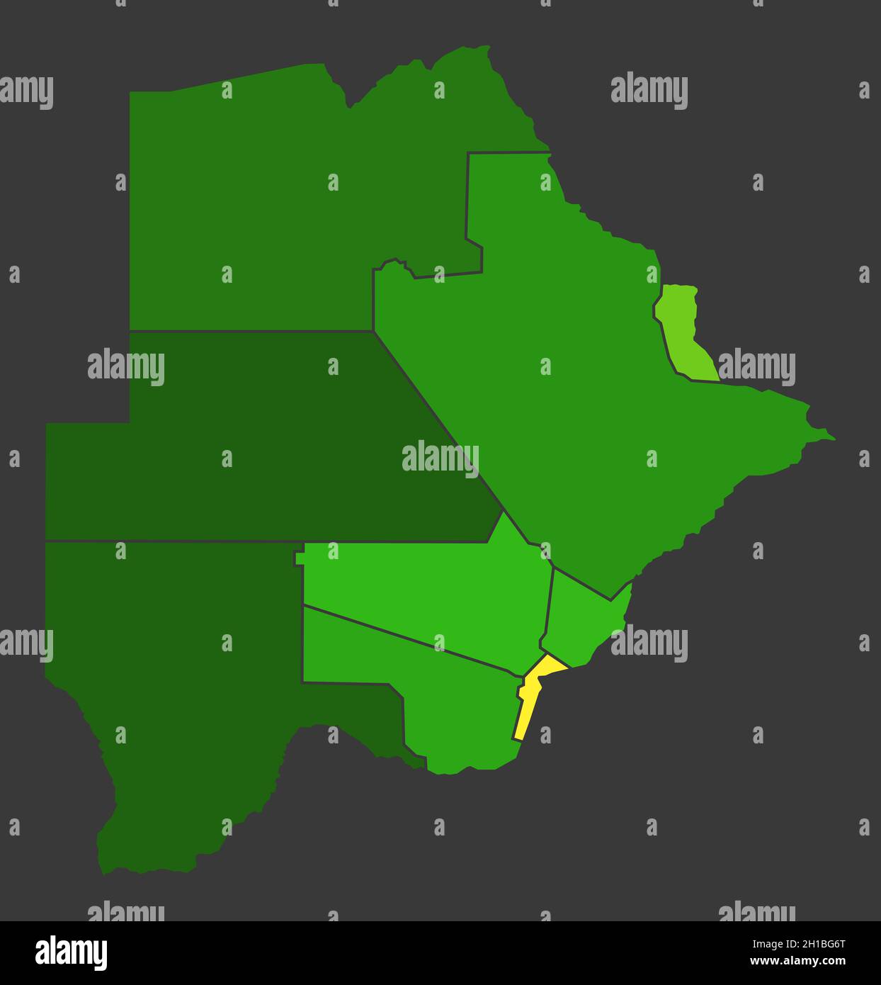 Botswana population heat map as color density illustration Stock Photo ...