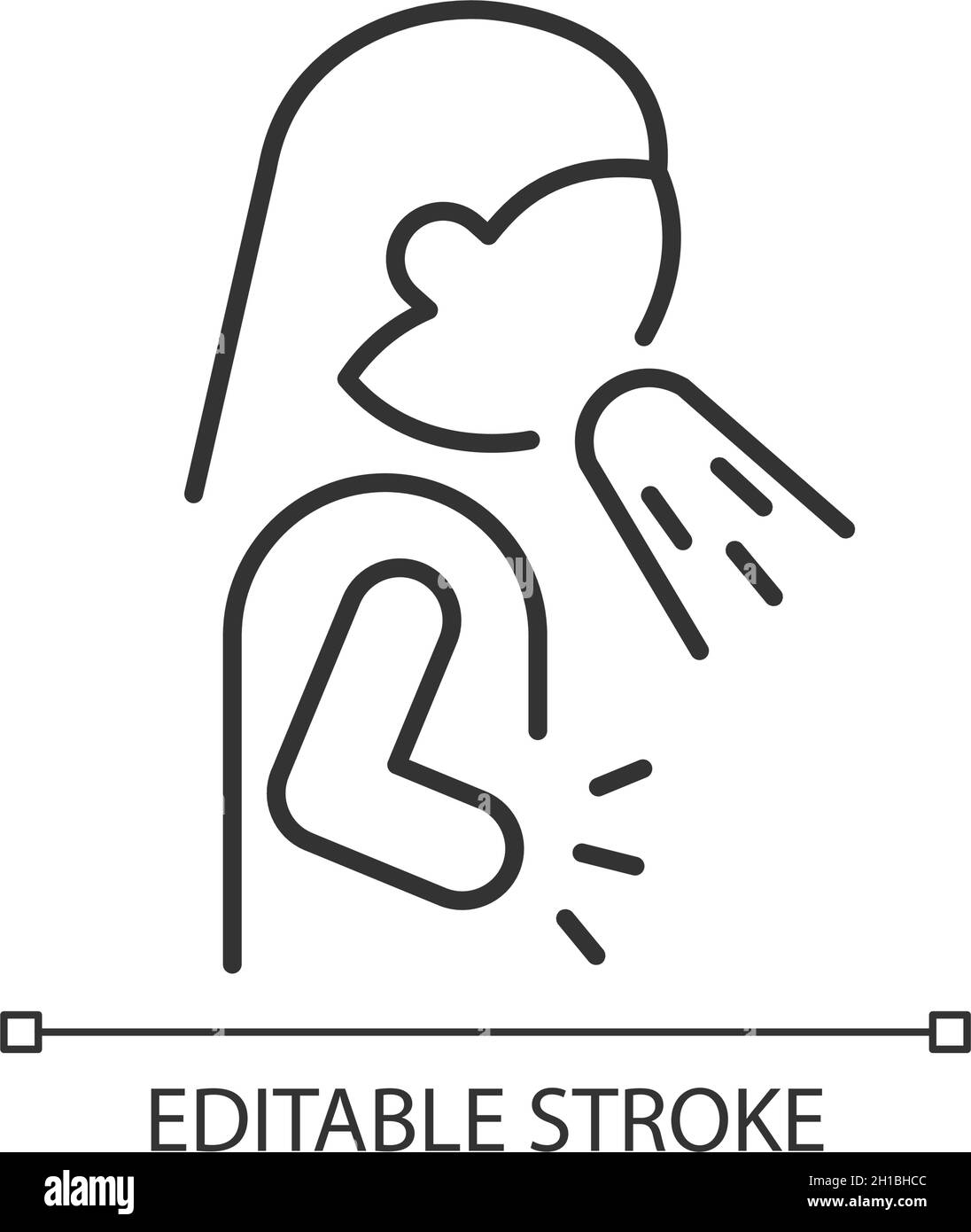 Nausea and vomiting linear icon Stock Vector Image & Art - Alamy