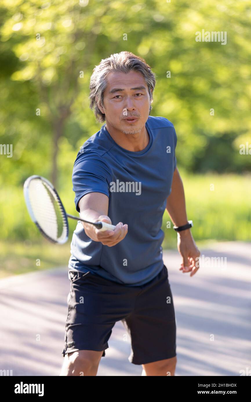 Badminton outdoors hi-res stock photography and images - Alamy