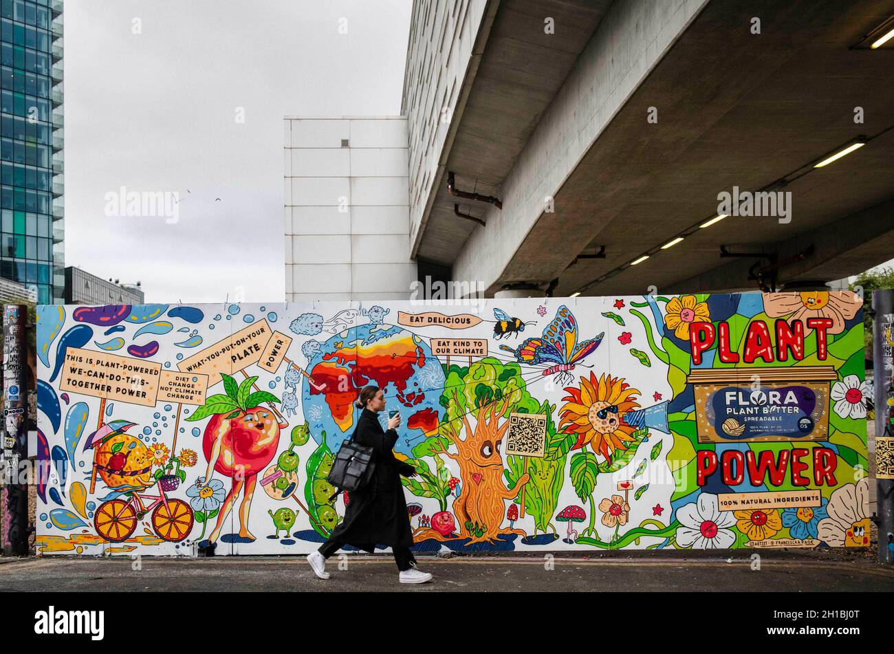 EDITORIAL USE ONLY A Mural created by artist Francesca Page and poet ...