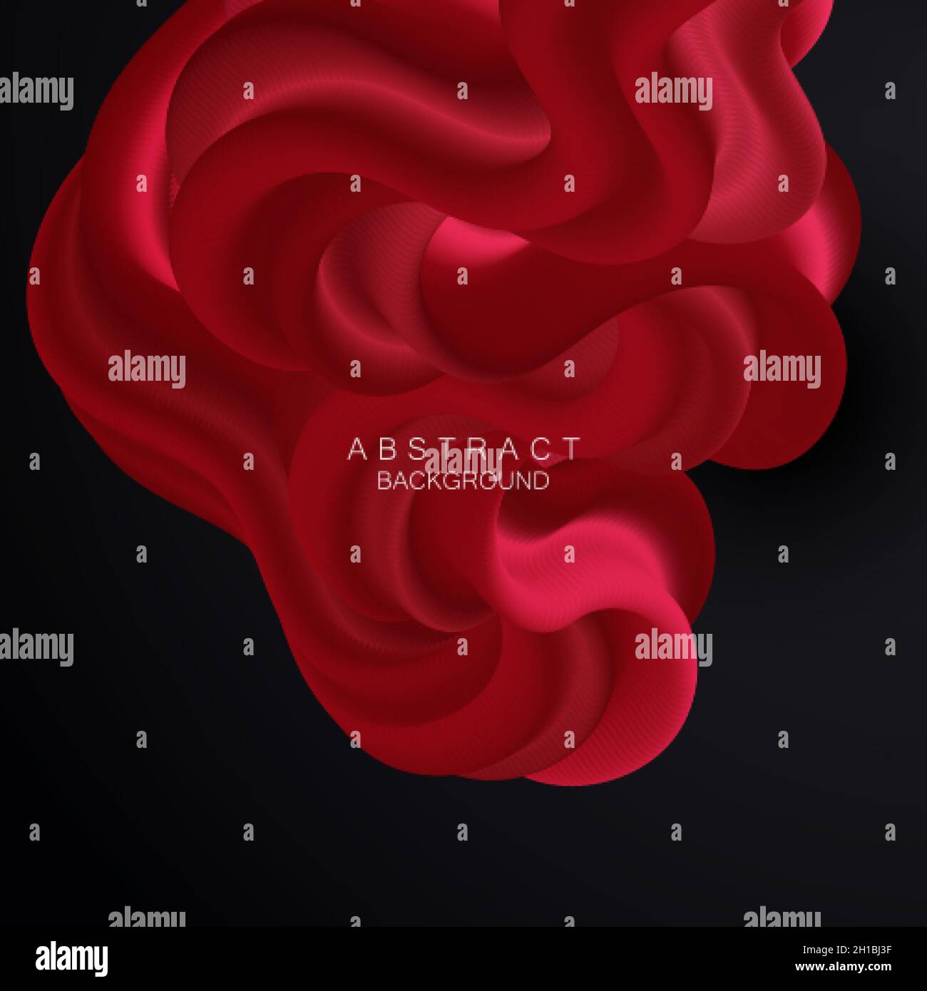 Vector abstract red waves background.Red wave liquid swirling design ...