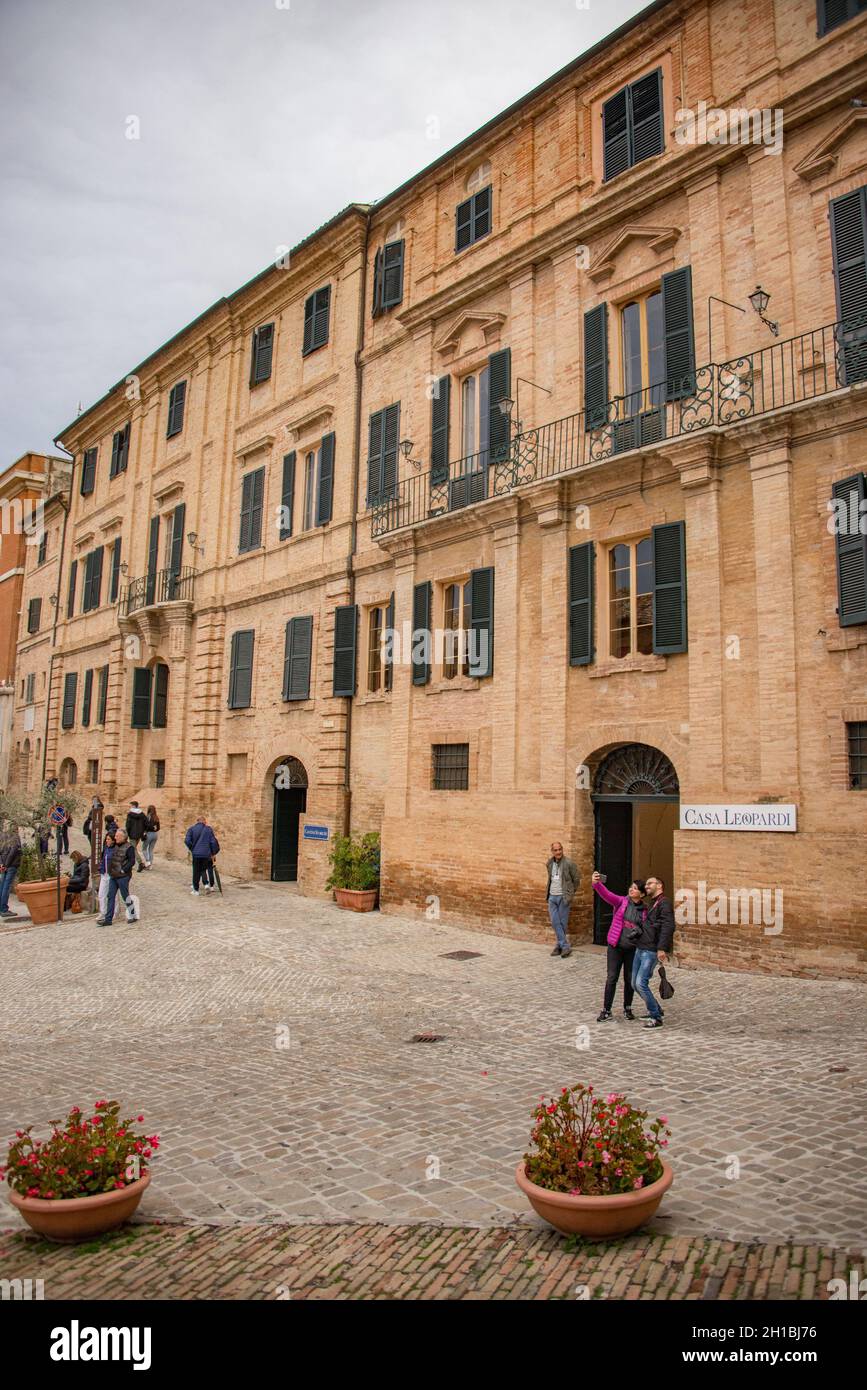 Europe, Italy, Marche, Recanati, Leopardi Palace Stock Photo - Alamy