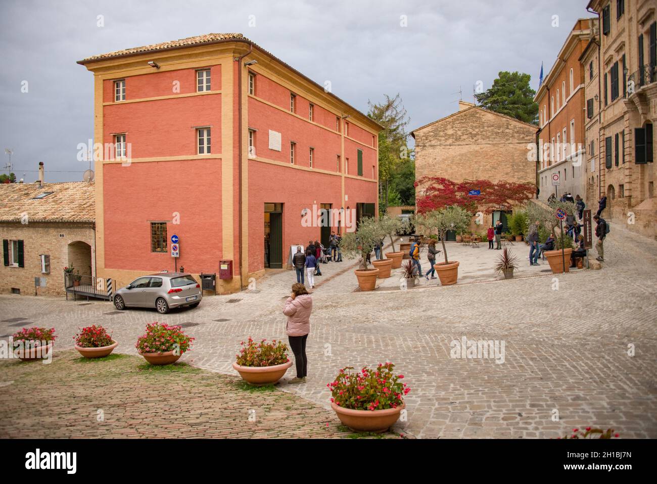 Europe, Italy, Marche, Recanati, Leopardi Palace Stock Photo - Alamy