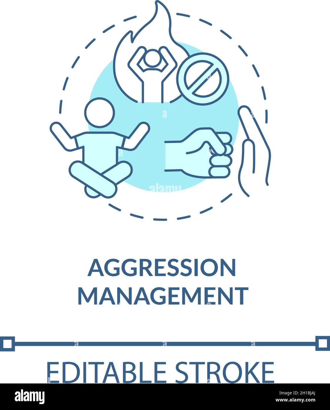 Aggression management concept icon Stock Vector Image & Art - Alamy