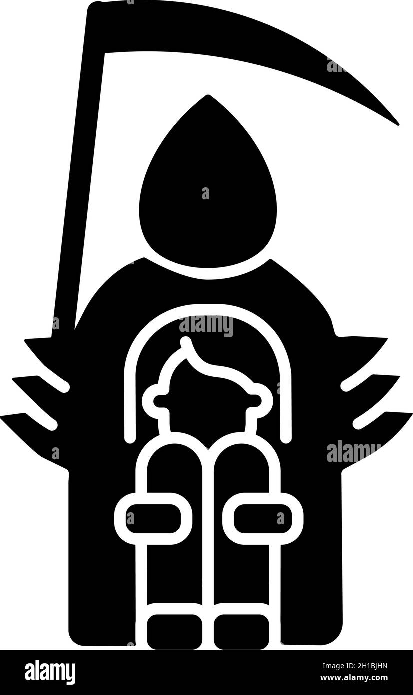Fear of death black glyph icon Stock Vector Image & Art - Alamy
