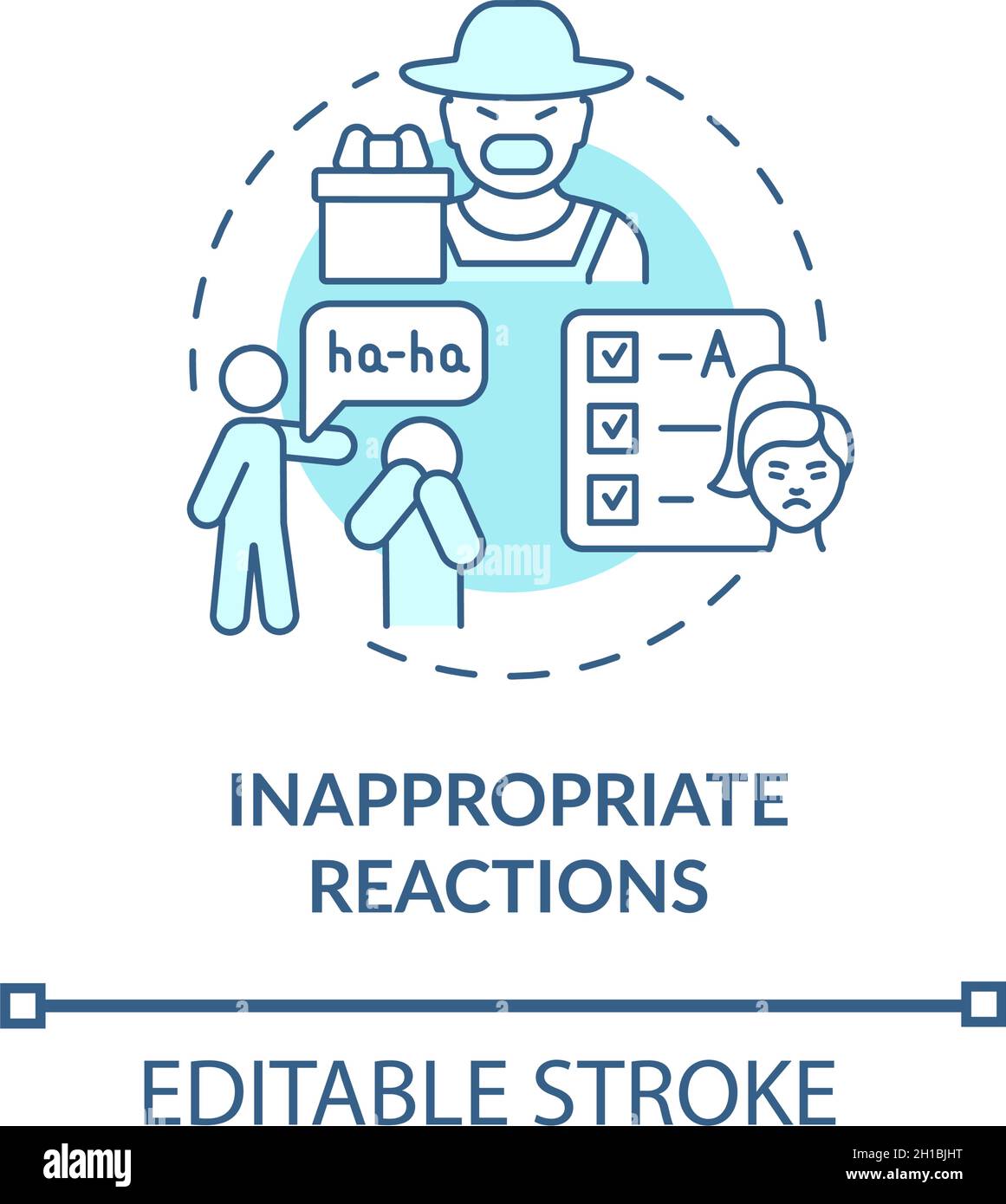 Inappropriate reactions concept icon Stock Vector Image & Art - Alamy