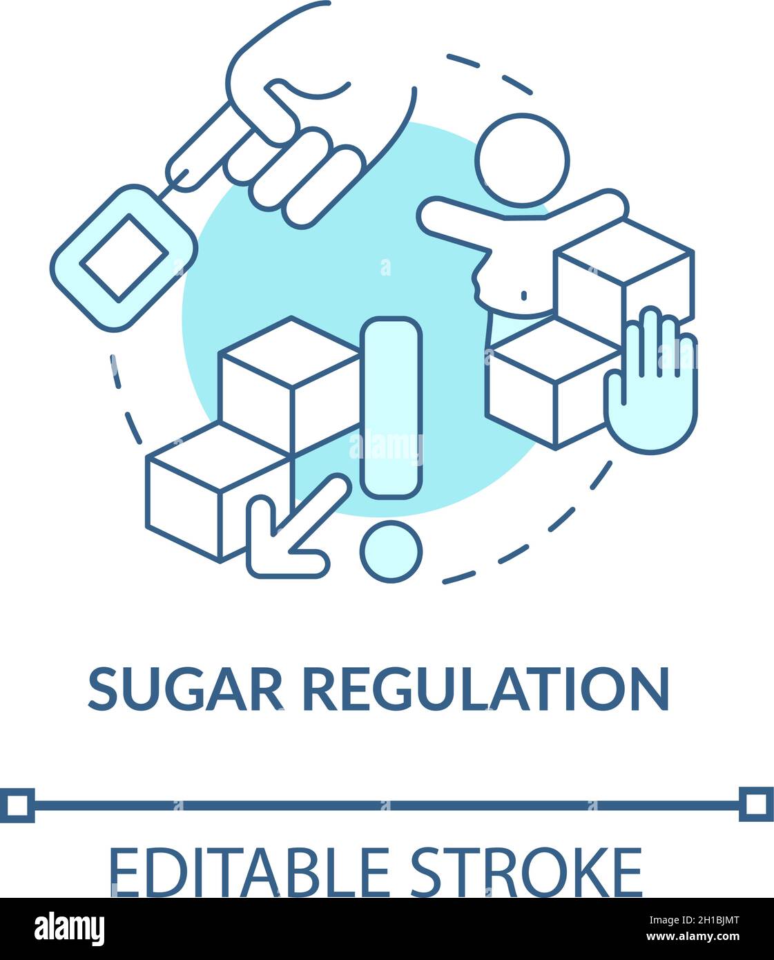 Sugar regulation concept icon Stock Vector Image & Art - Alamy